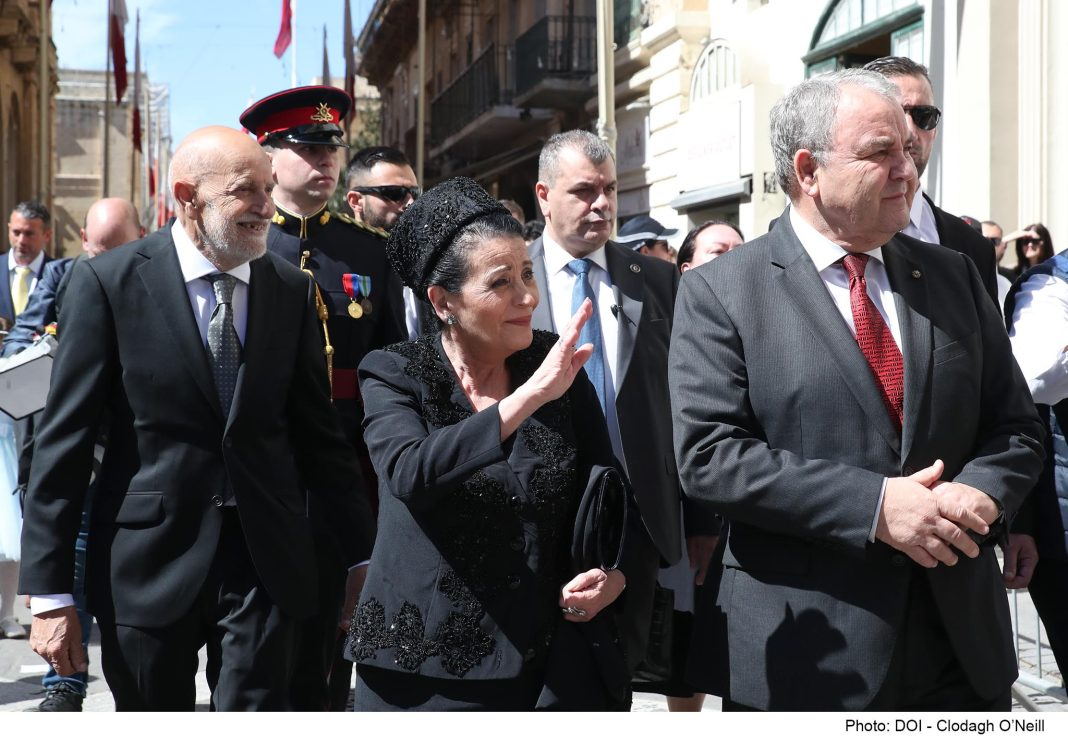 The GWU greets the new president of Malta Myriam Spiteri Debono while thanking the President ...